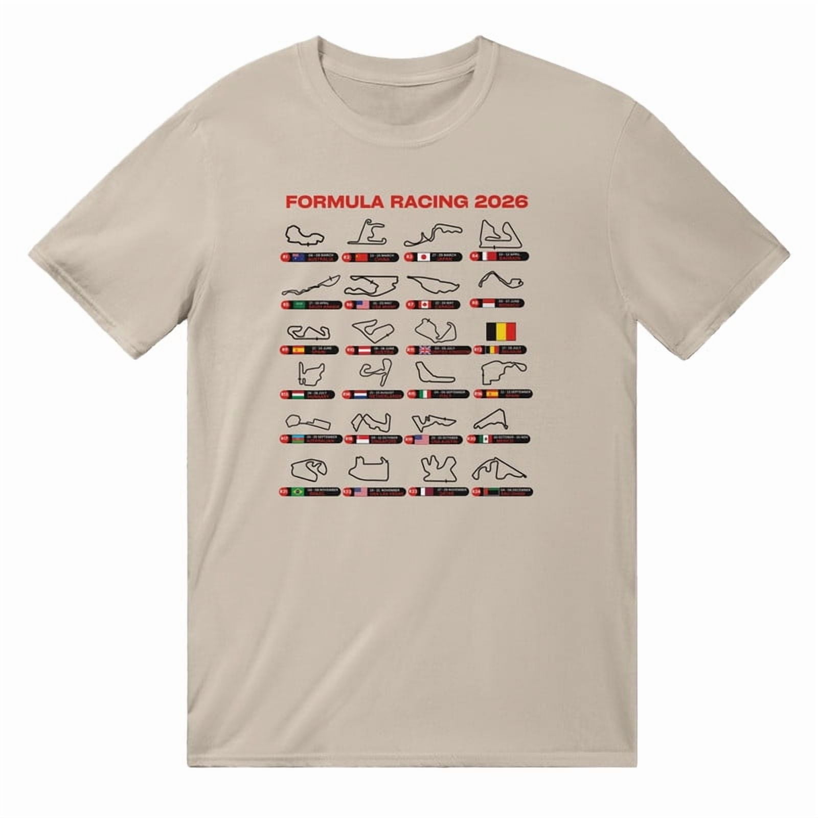 Formula Racing 2026 Schedule T-Shirt | Motorsport Fan Tee | Vintage ...