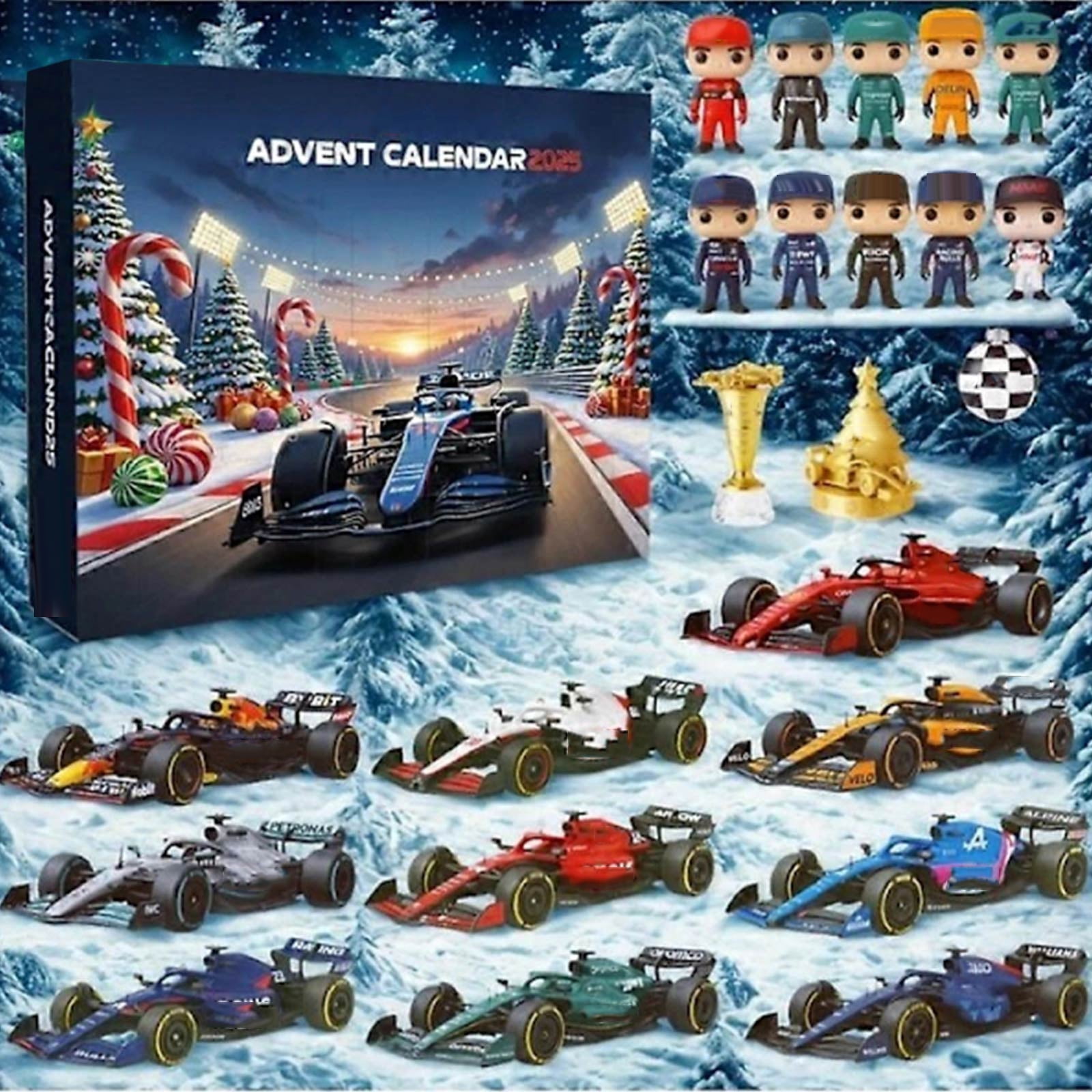 Formula Racing Advent Calendar 2025 – 24 Die-cast Grand Prix Cars with ...