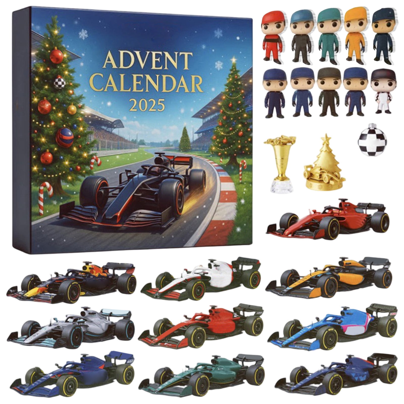 Formula Racing Advent Calendar 2025, 24 Die-cast Grand Prix Cars with ...