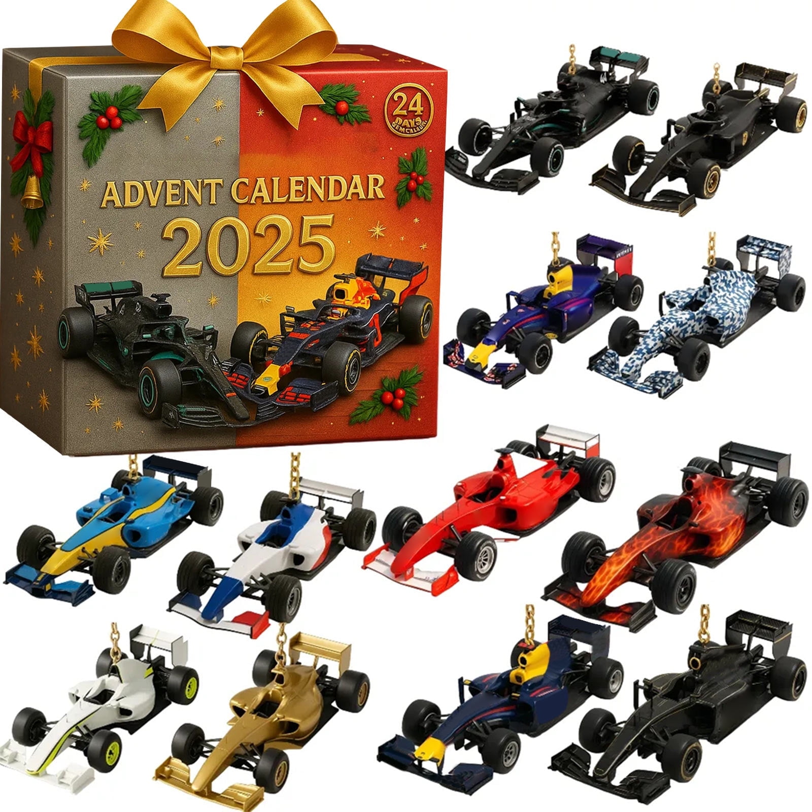 Formula Racing Advent Calendar 2025,24 Die-cast Grand Prix Cars with ...