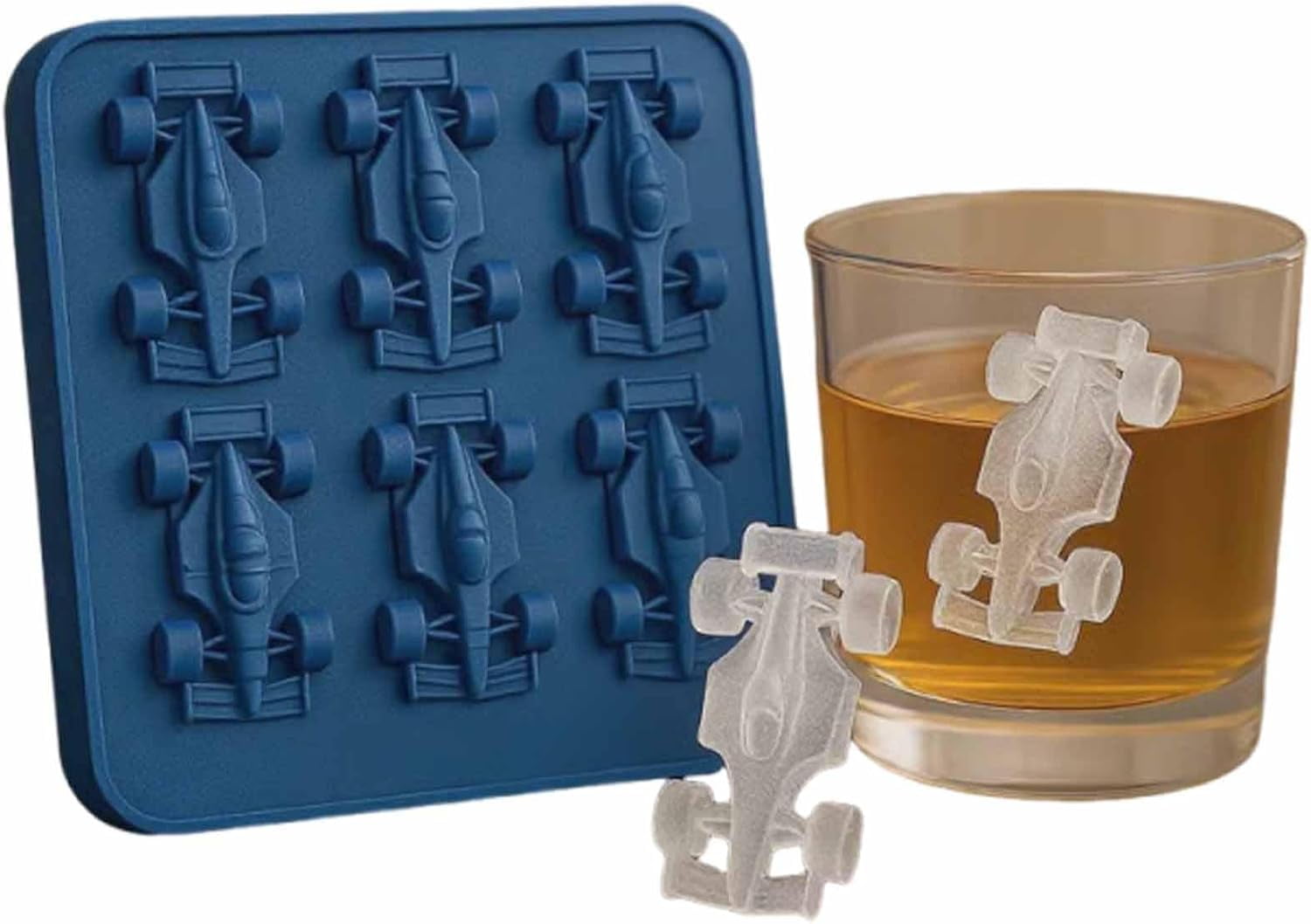 Formula Racing Car Ice Mold, Silicone Racing Car Jello Molds, 6-Cavity ...