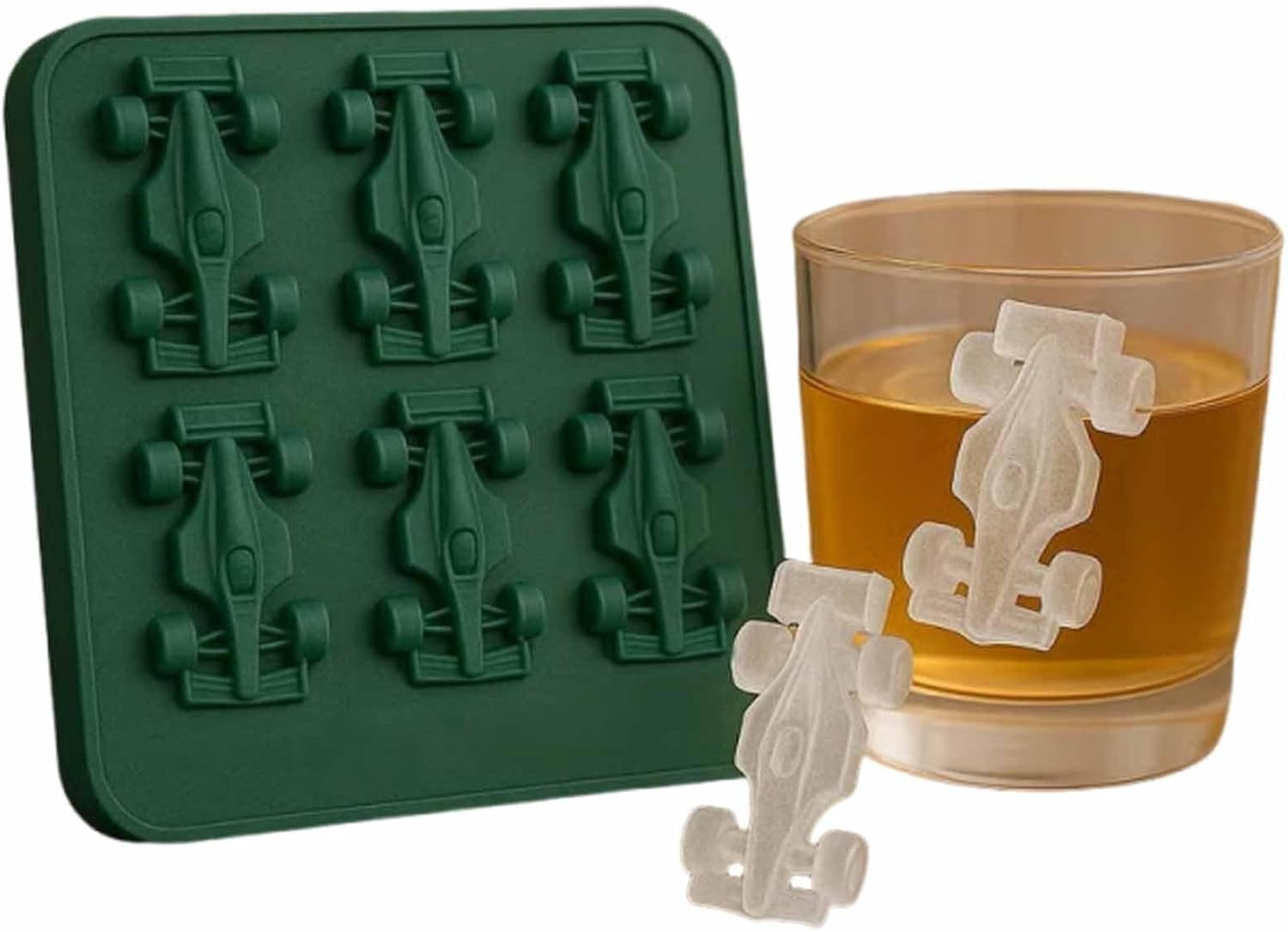 Formula Racing Car Ice Mold, Silicone Racing Car Jello Molds, 6-Cavity ...