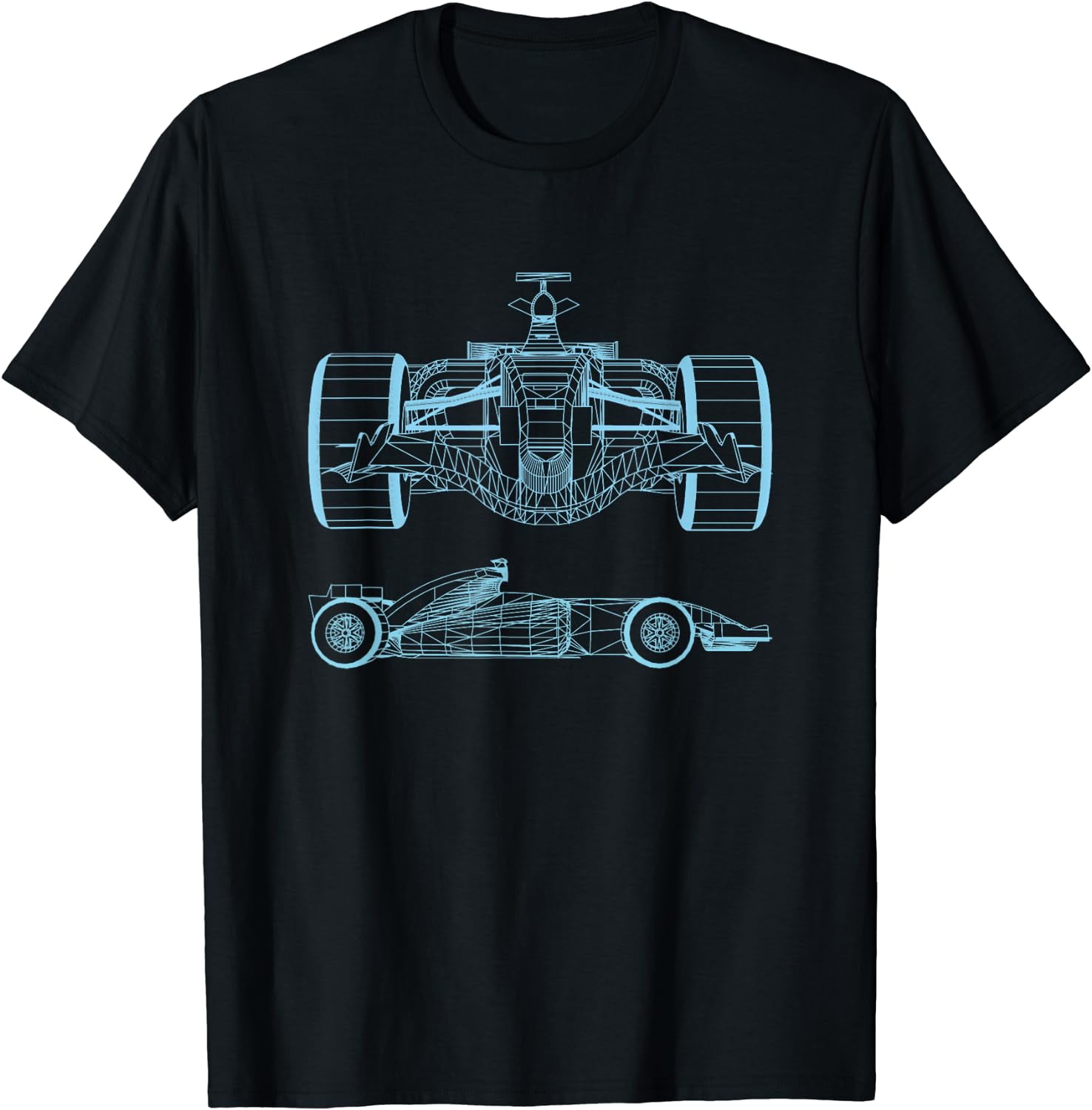 Formula Racing Car Silhouette Mechanical Engineering draw Short Sleeve ...