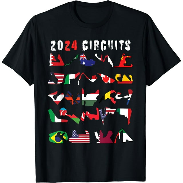 Formula Racing Open Wheel Race Car Fan 2024 World Circuits T-Shirt ...