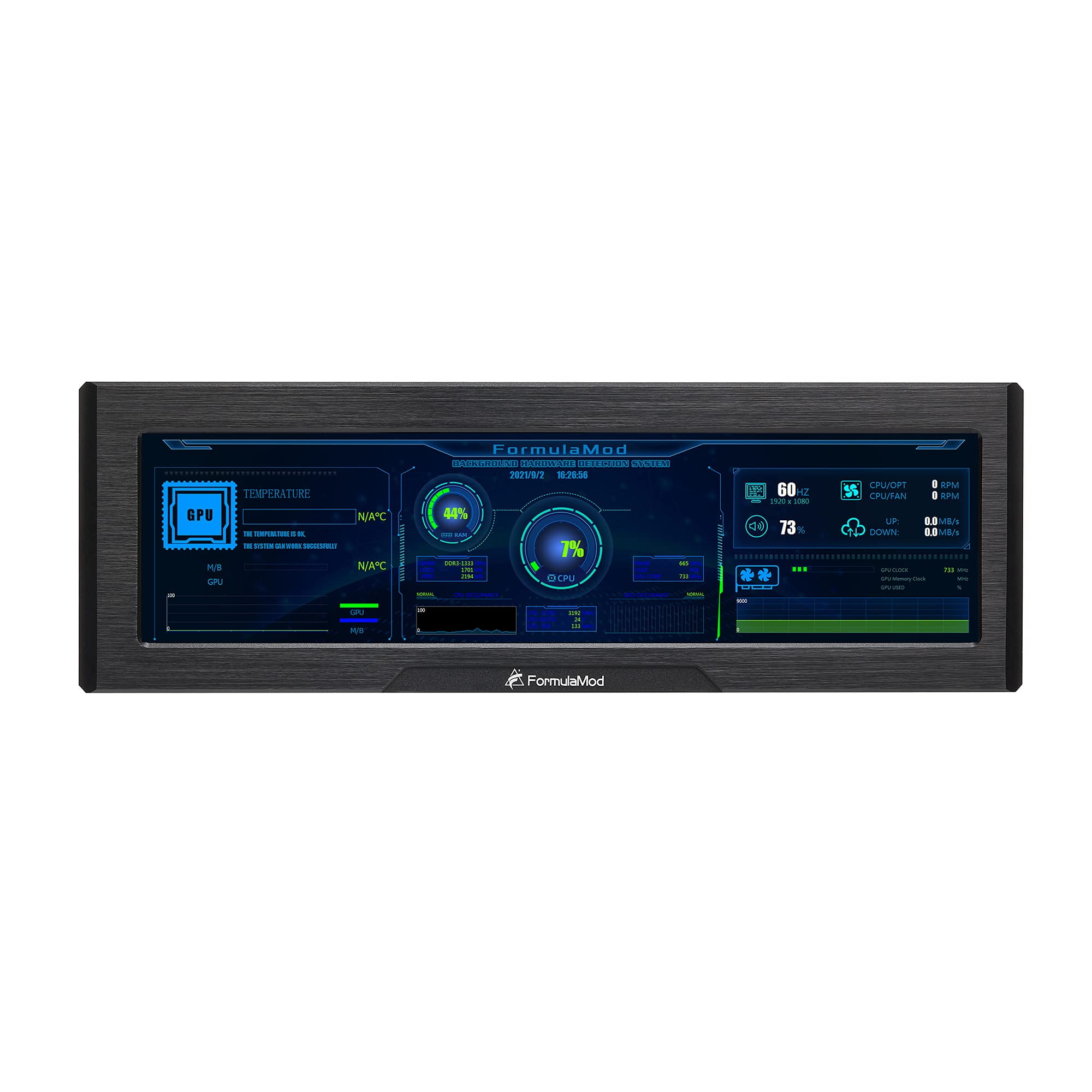 FormulaMod 8.8 Inch CPU Hardware Temperature Monitor External Expansion ...