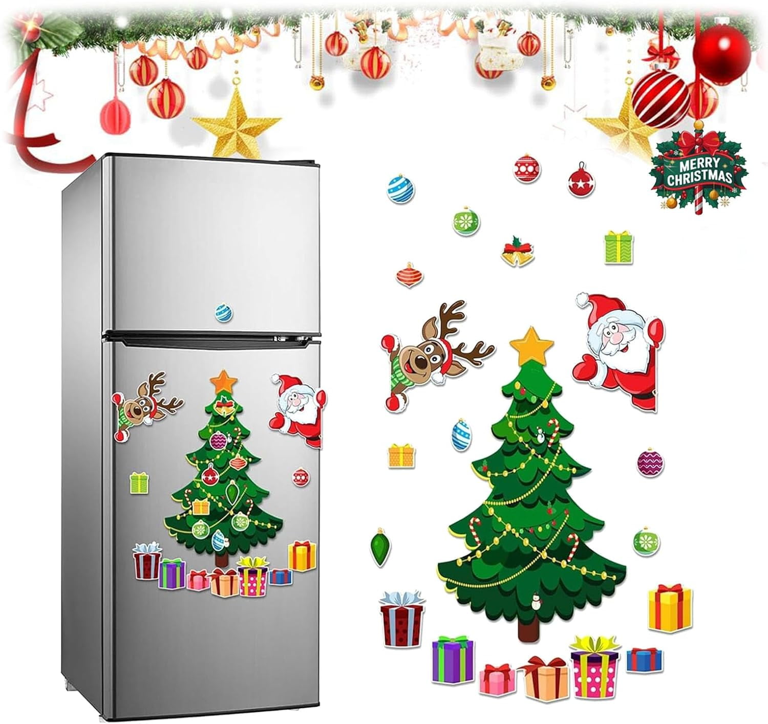 Formulatep Christmas Themed Magnetic Sticker, Christmas Magnets for ...
