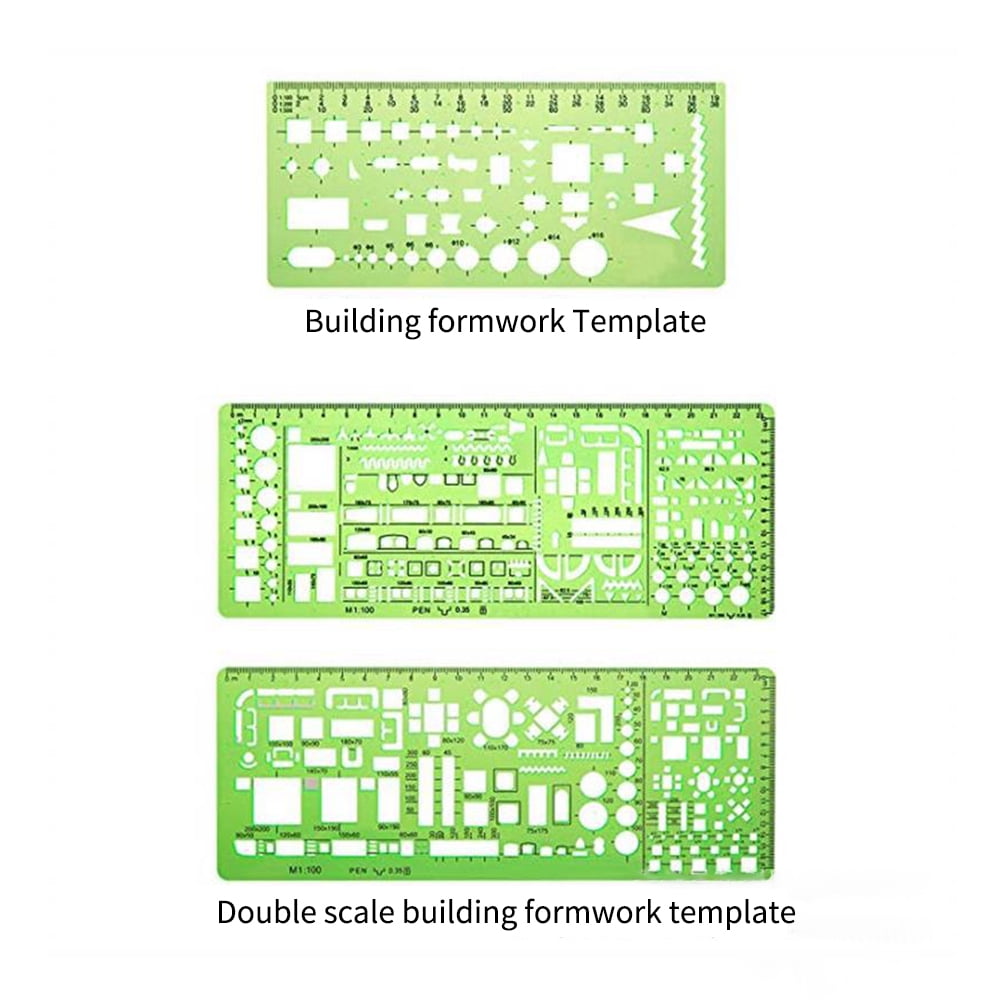 Formwork scale,6 Pieces Templates Supplies Furniture Template Office ...