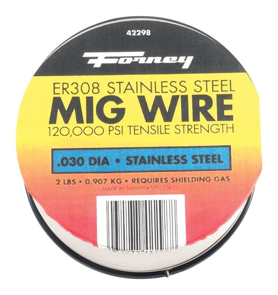 Forney 0.03 in. Stainless Steel MIG Welding Wire 120000 psi 2 lb ...
