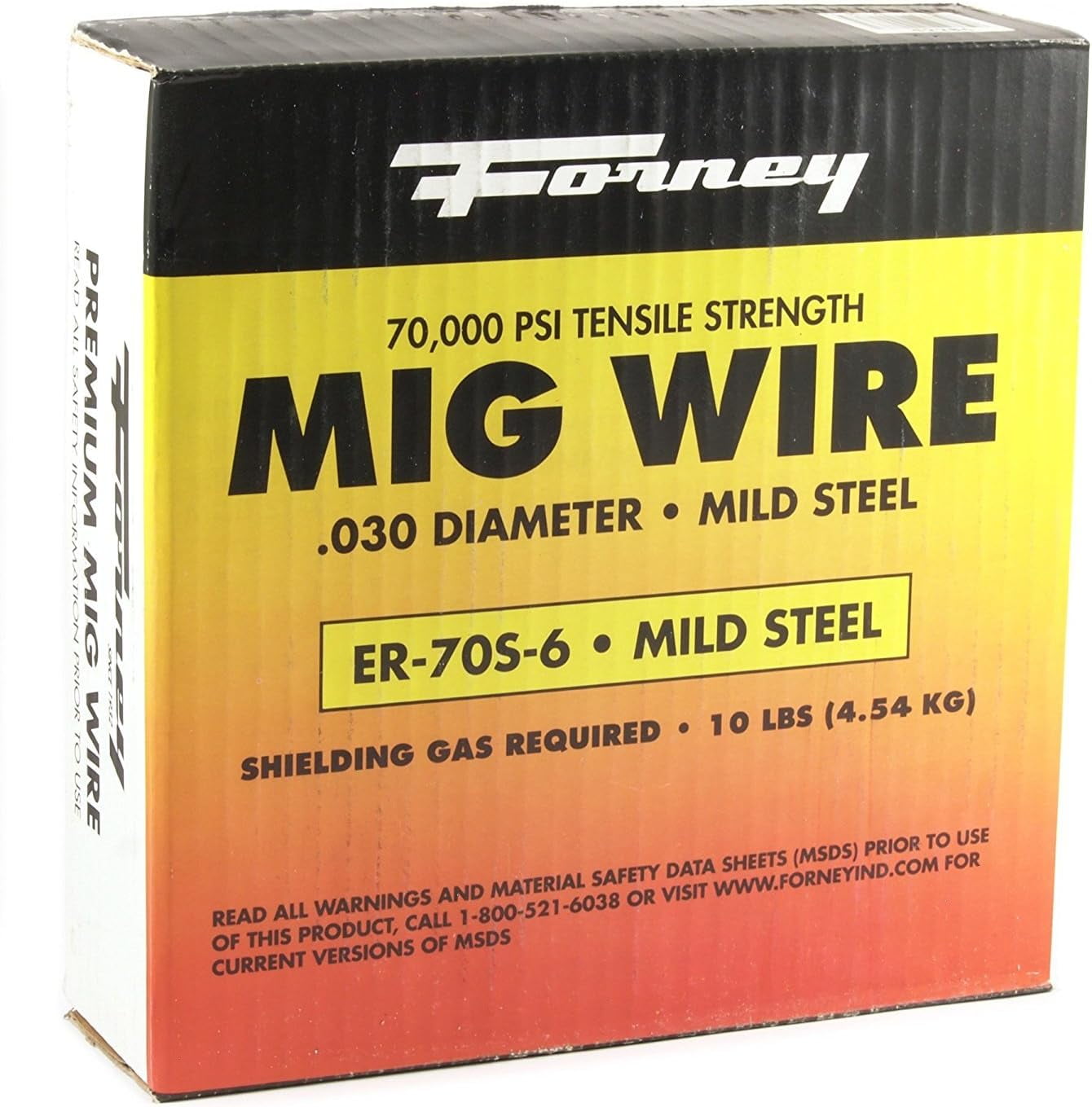 Forney 42286 Mig Wire, Mild Steel ER70S-6.030-Diameter, 10-Pound Spool ...