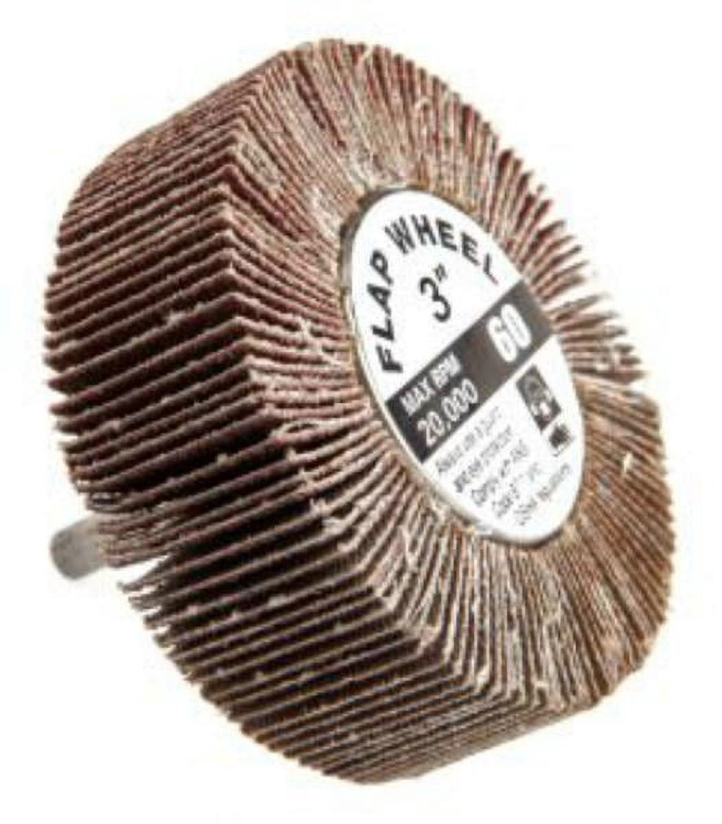 Forney 60181 Flap Wheel, 1/4" Shank Mounted, 3" x 1", Aluminum Oxide ...