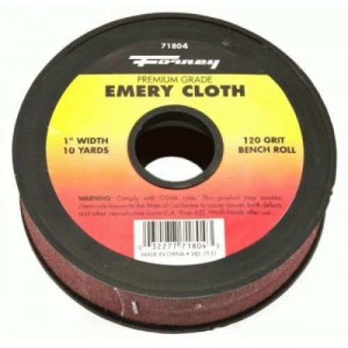 Forney 1 In. W x 10 Yd. L 120 Grit Premium Grade Emery Cloth 71804 ...