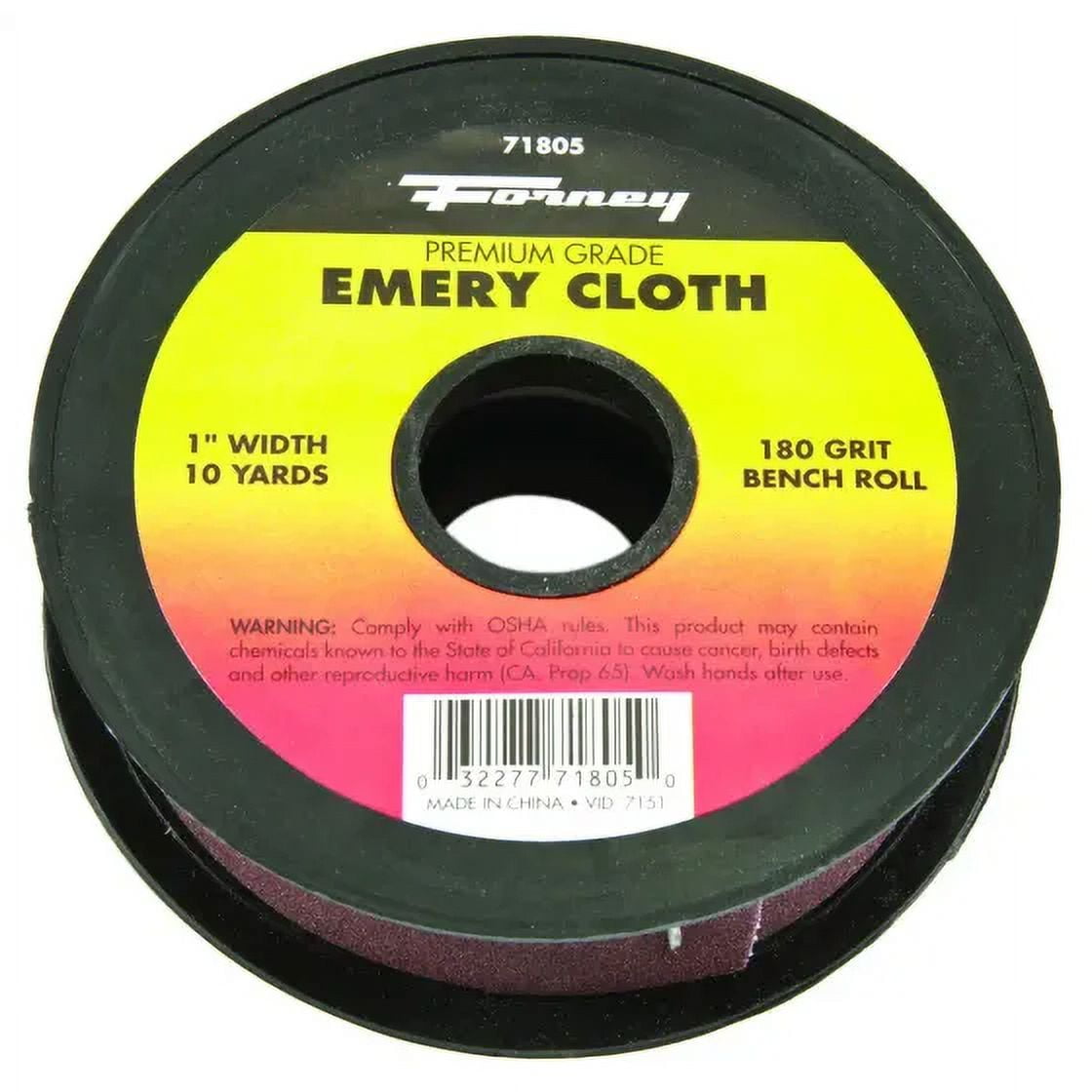 Forney 71805 Bench Roll 1 Inch By 10 Yard 180 Grit Premium Emery Cloth ...