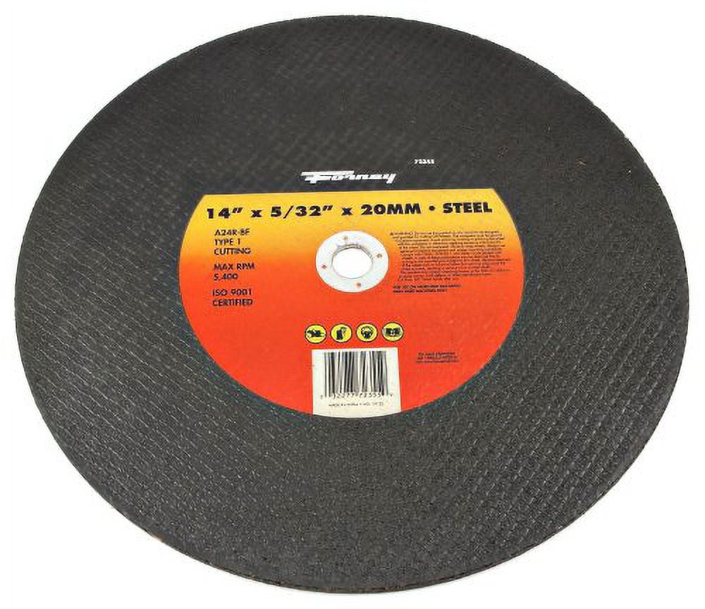Forney 72355 Cut-off Wheel, Type 1 High Speed Metal with 20-Millimeter ...