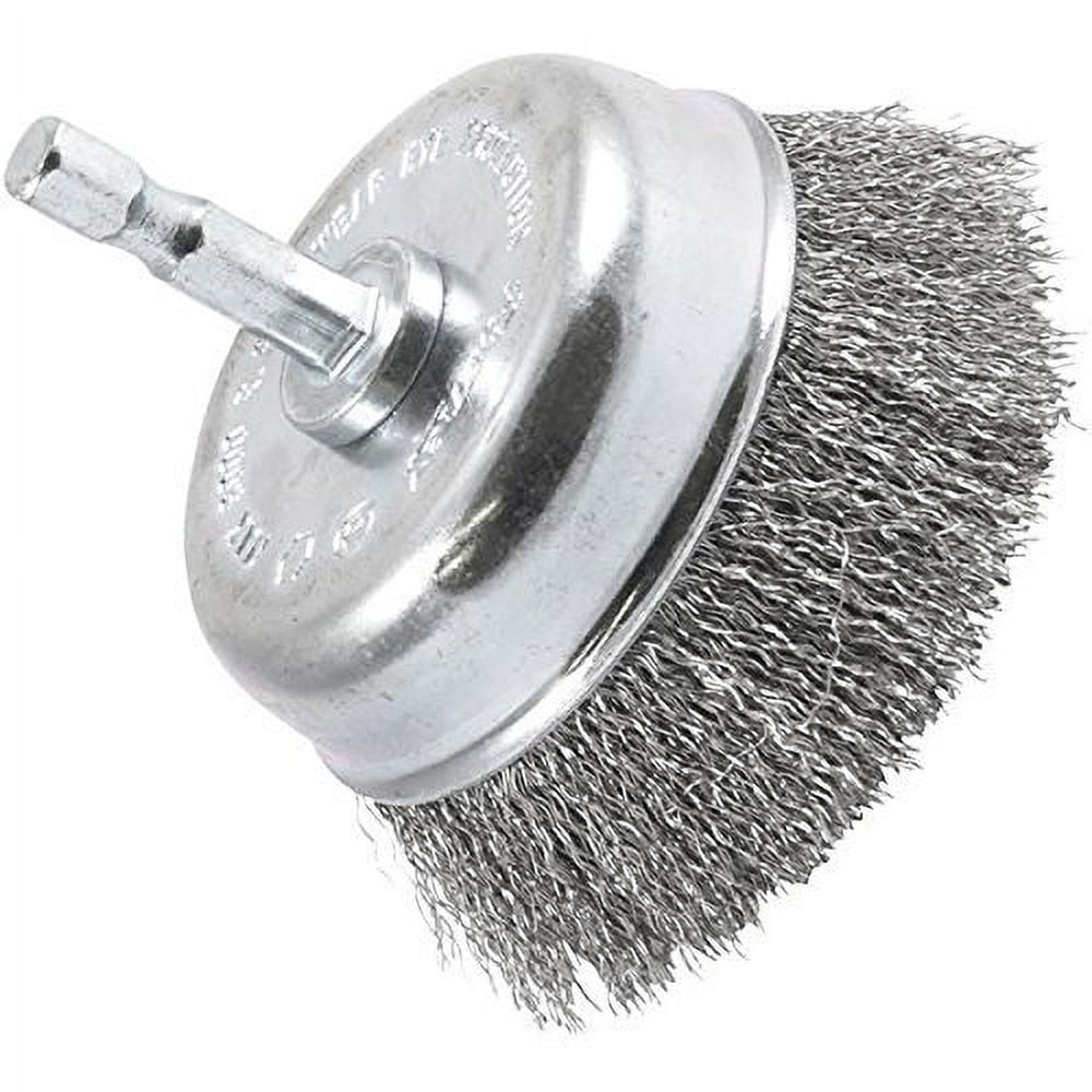 Forney Cup Brush 3 " Crimp, Mounted Fine Wire - Walmart.com