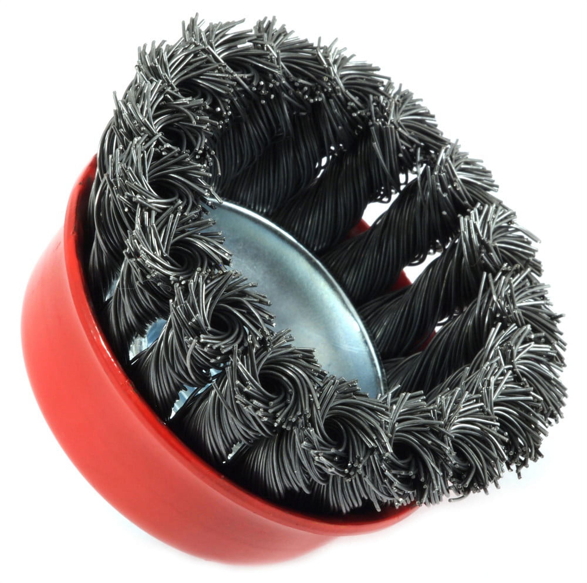 Forney Cup Brush Knotted, 2-3/4 Inch x .020 Inch x 5/8 Inch-11 Arbor ...