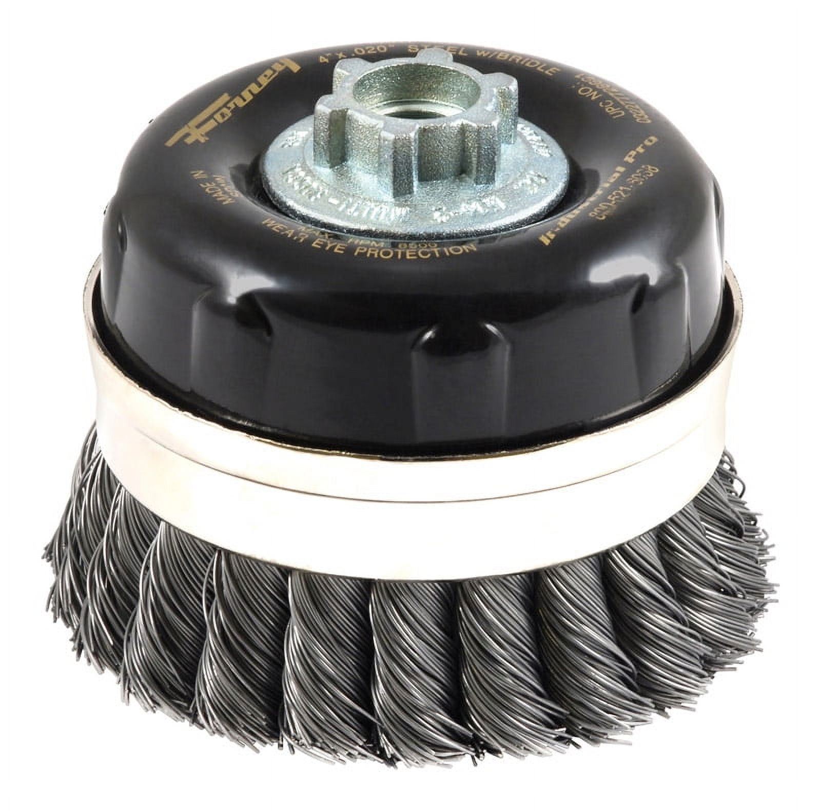 Forney Industries 72869 Industrial Pro Twist Knot Wire Cup Brush 4 x 0. ...