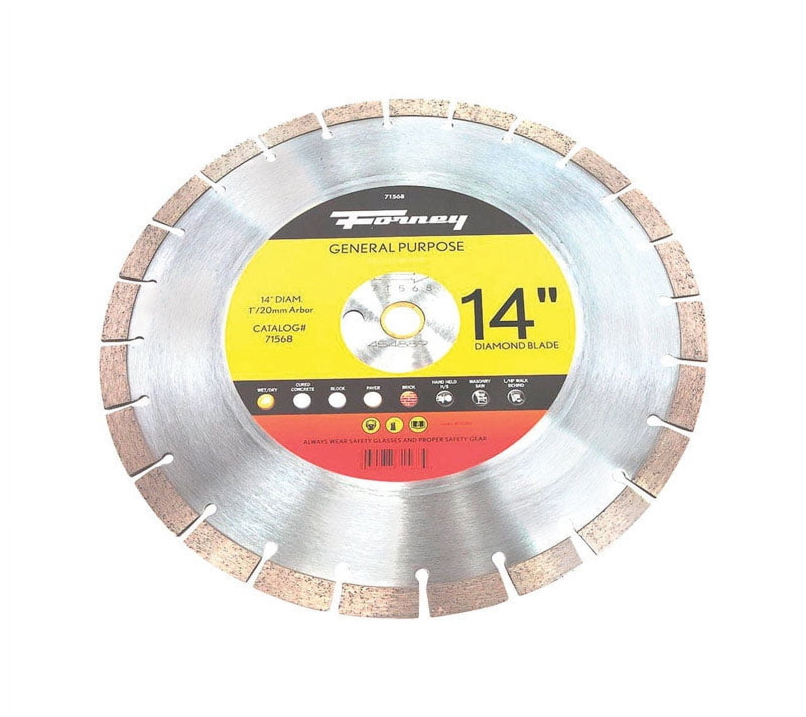 Forney Industries Diamond High Speed Contractor Blade, 14 in - Walmart ...