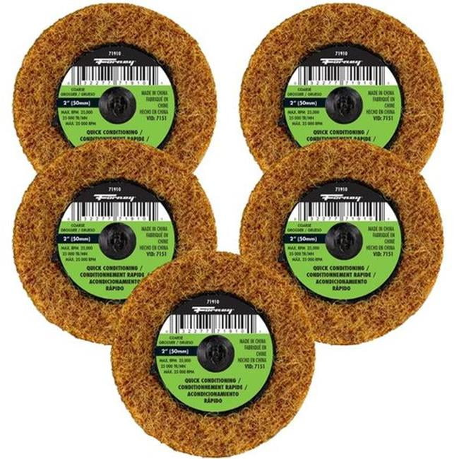 Forney Industries Quick Change Surface Prep Pad, Coarse Grit, 2 in (5 ...