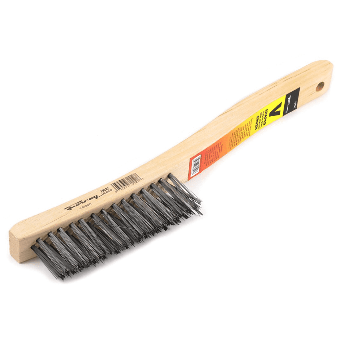 Forney Industries Scratch Brush, V-Groove, Carbon, 3 x 19 Rows ...
