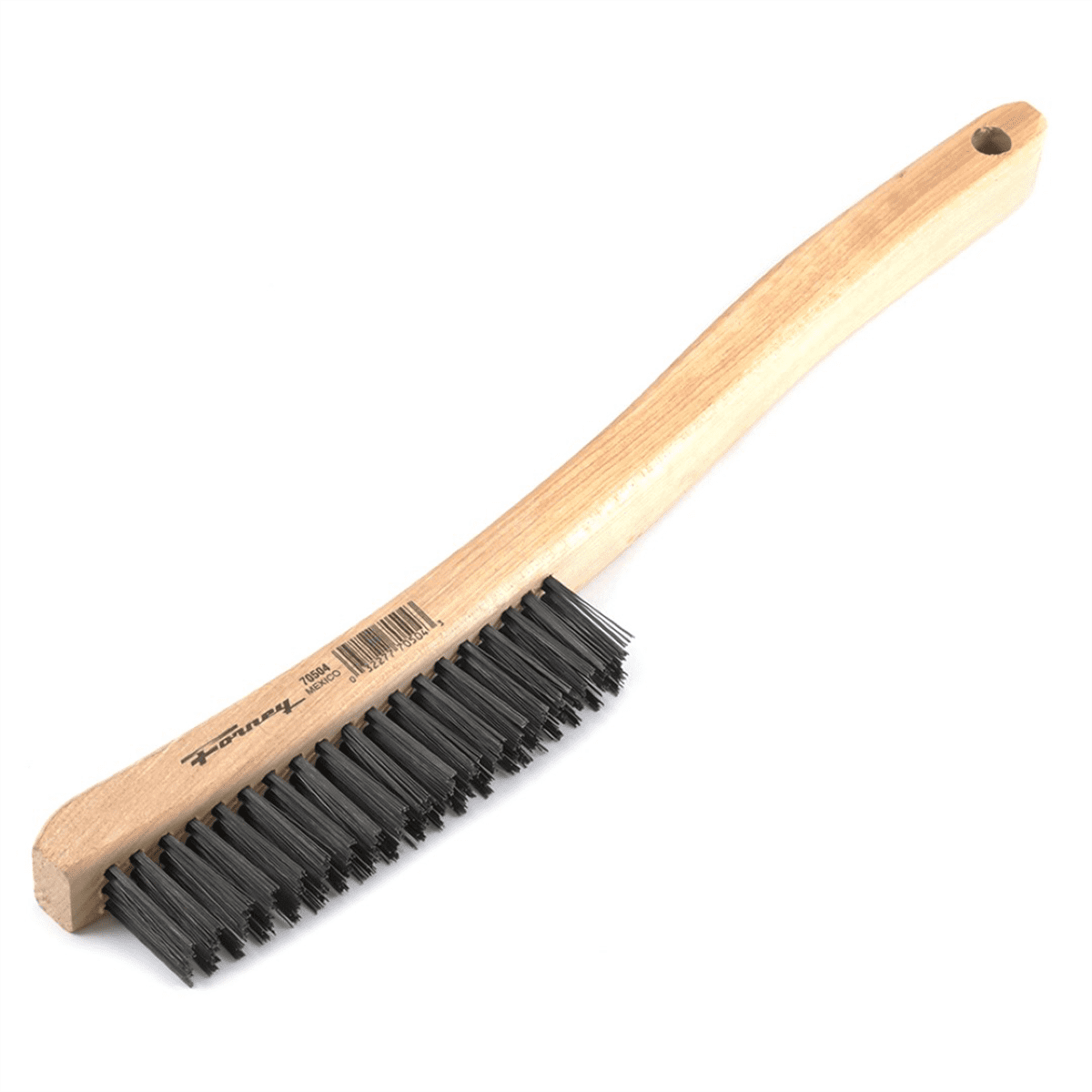 Forney Industries Scratch Brush, Long Handle, Carbon Steel Bristles, 3 ...