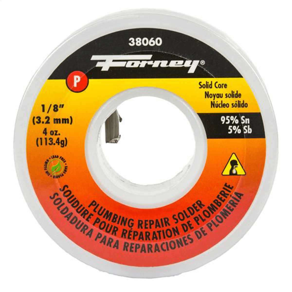 Forney Industries Solder, Lead Free (LF), Plumbing Repair, Solid Core ...
