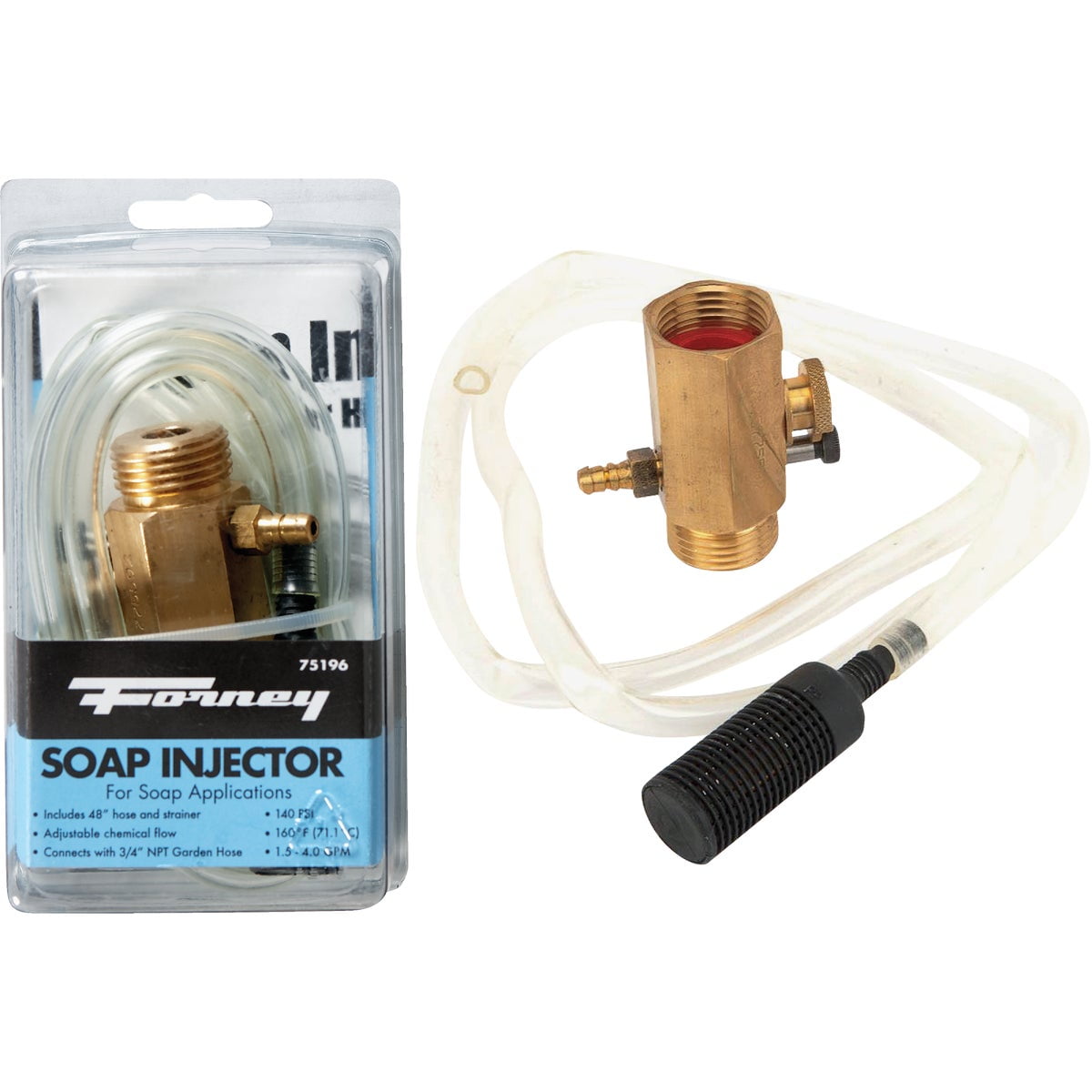 Forney Pressure Washer Detergent Injector with 48 In. Hose 75196 ...