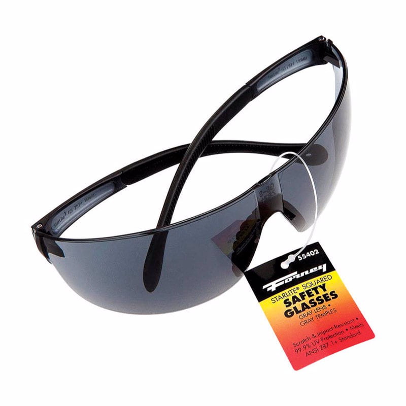 Forney 55402 StarLite Squared Impact-Resistant Safety Glasses, Gray ...