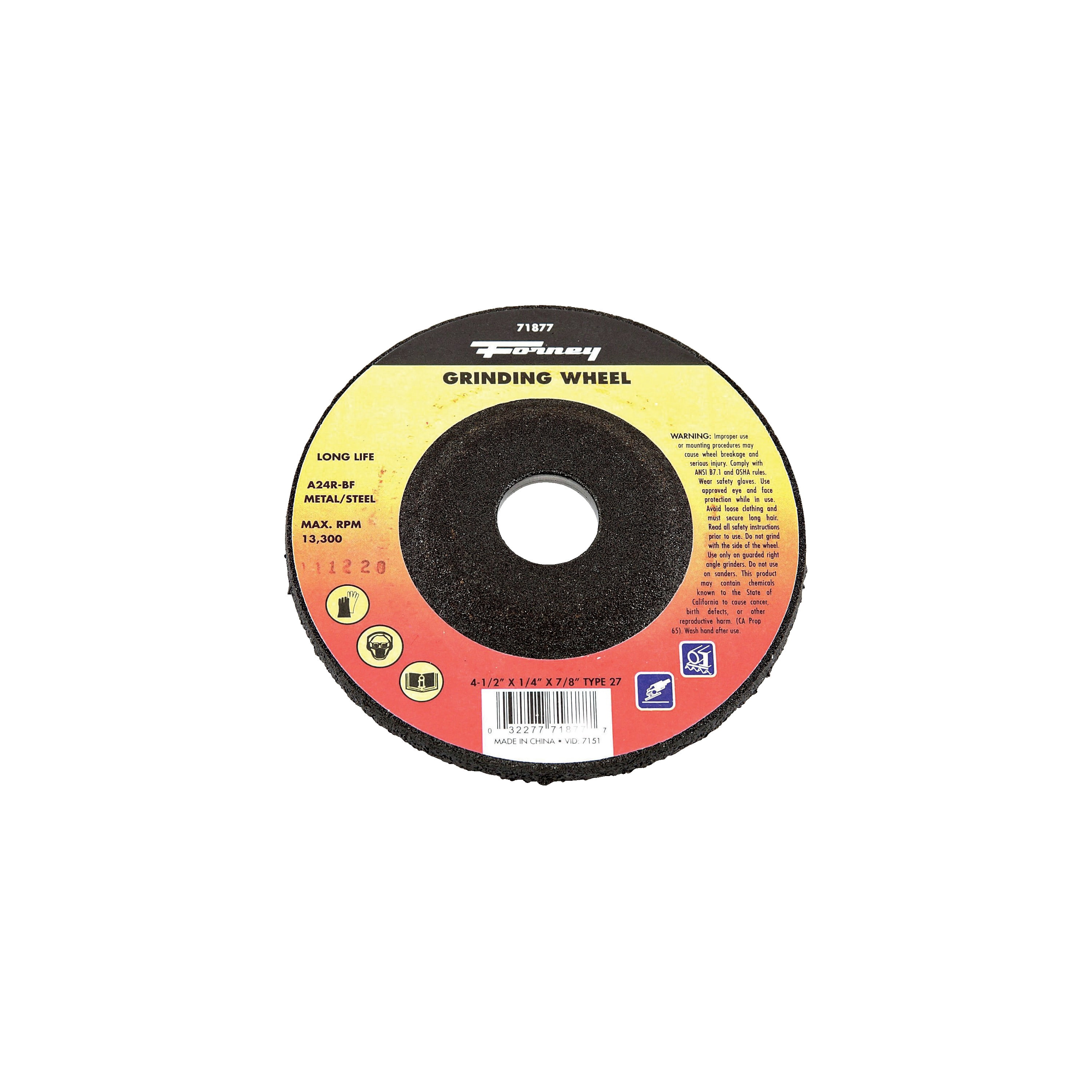 Forney Type 27 Cut-Off Wheel - Single Pack - Walmart.com