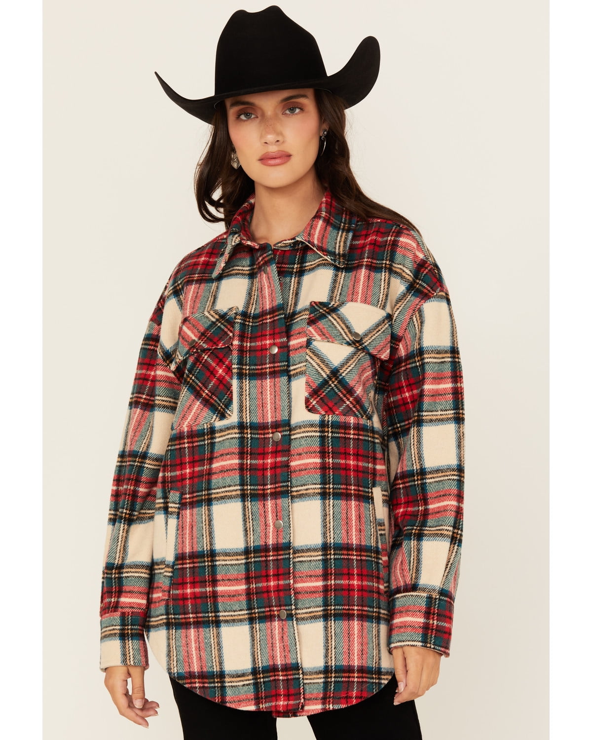 Fornia Women's Plaid Print Shacket - SHKT-TRT-BLU US - Walmart.com