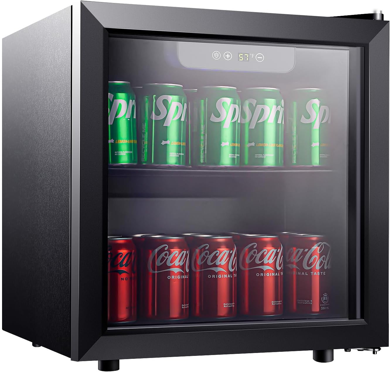 Fornido 1.3 cu.ft Beverage Fridge, 48 Cans 12 Bottles Beverage Wine ...