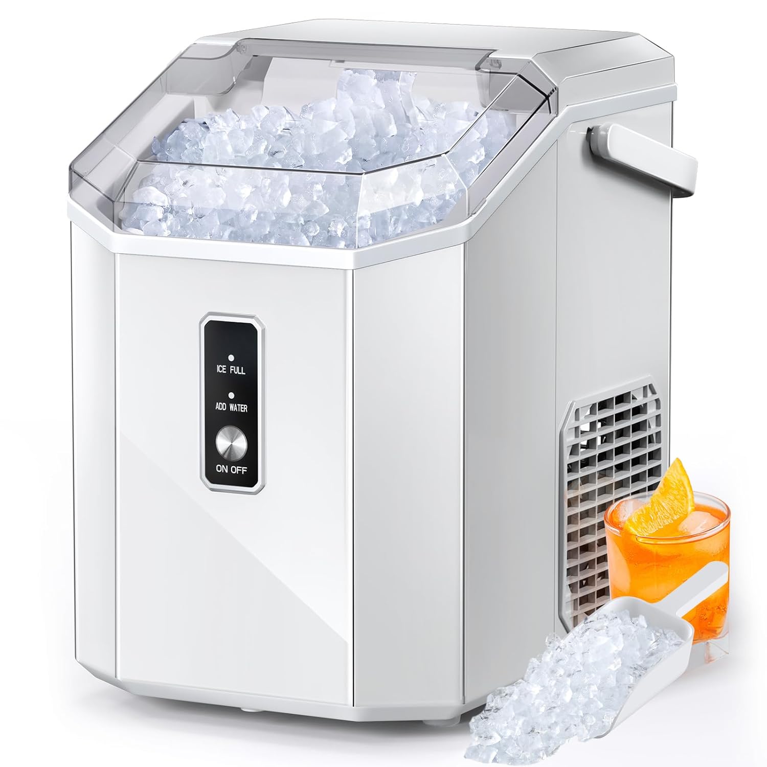 Fornido Nugget Ice Maker Countertop, Pebble Ice Maker with Soft ...