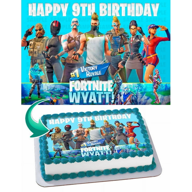 Fornite New Chapter Edible Cake Image Topper Personalized Birthday ...