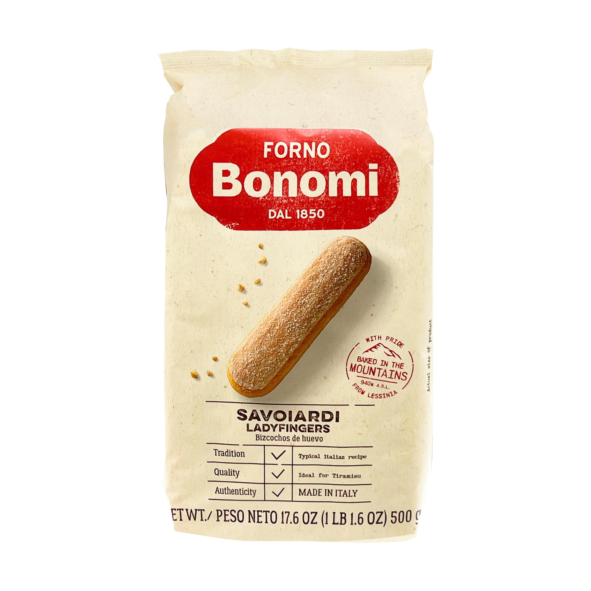 Forno Bonomi Savoiardi Ladyfingers DMF15 17 1/2 oz. package - Walmart.com