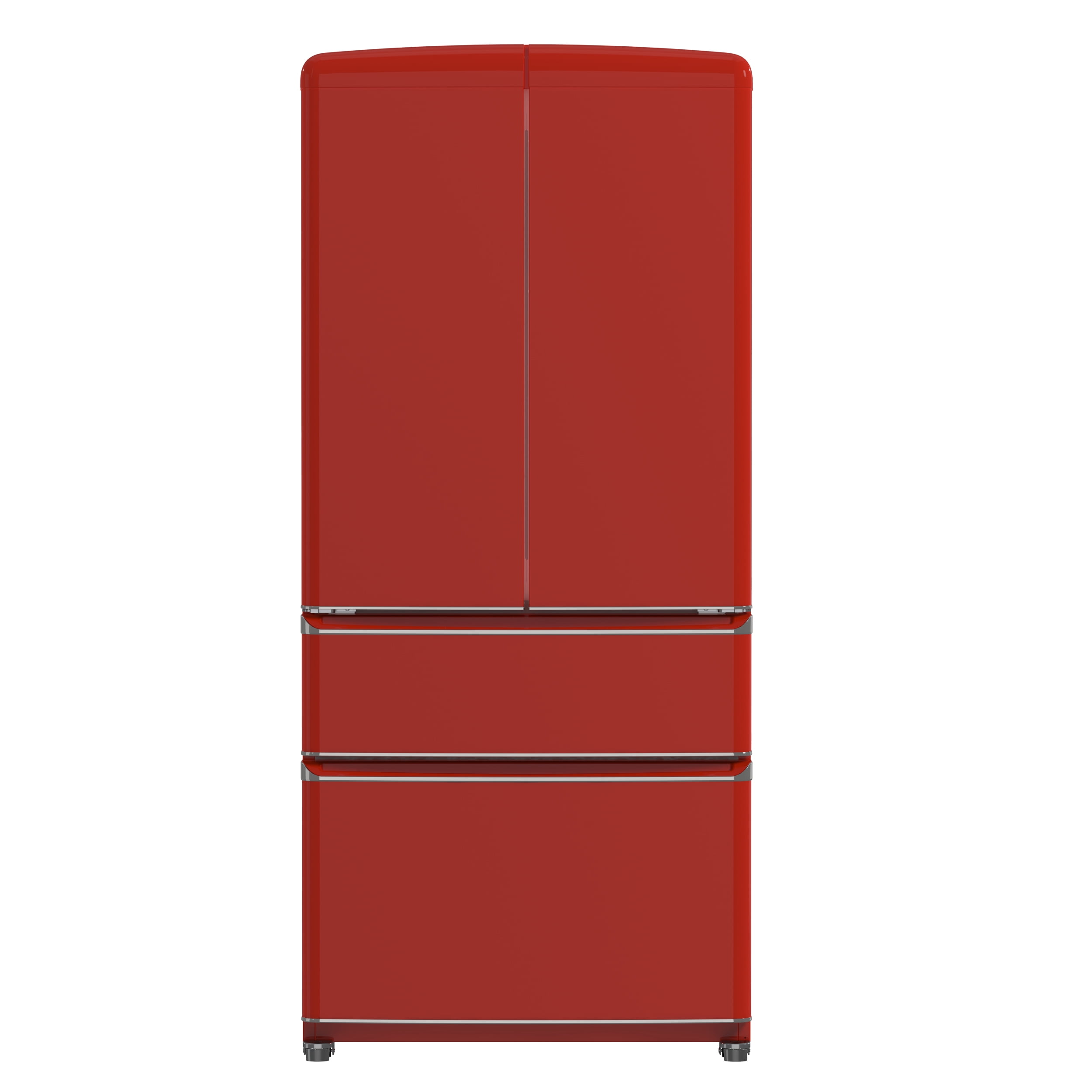 Forno Luigi 33-Inch French Door Refrigerator, 18 cu.ft, Red Finish ...