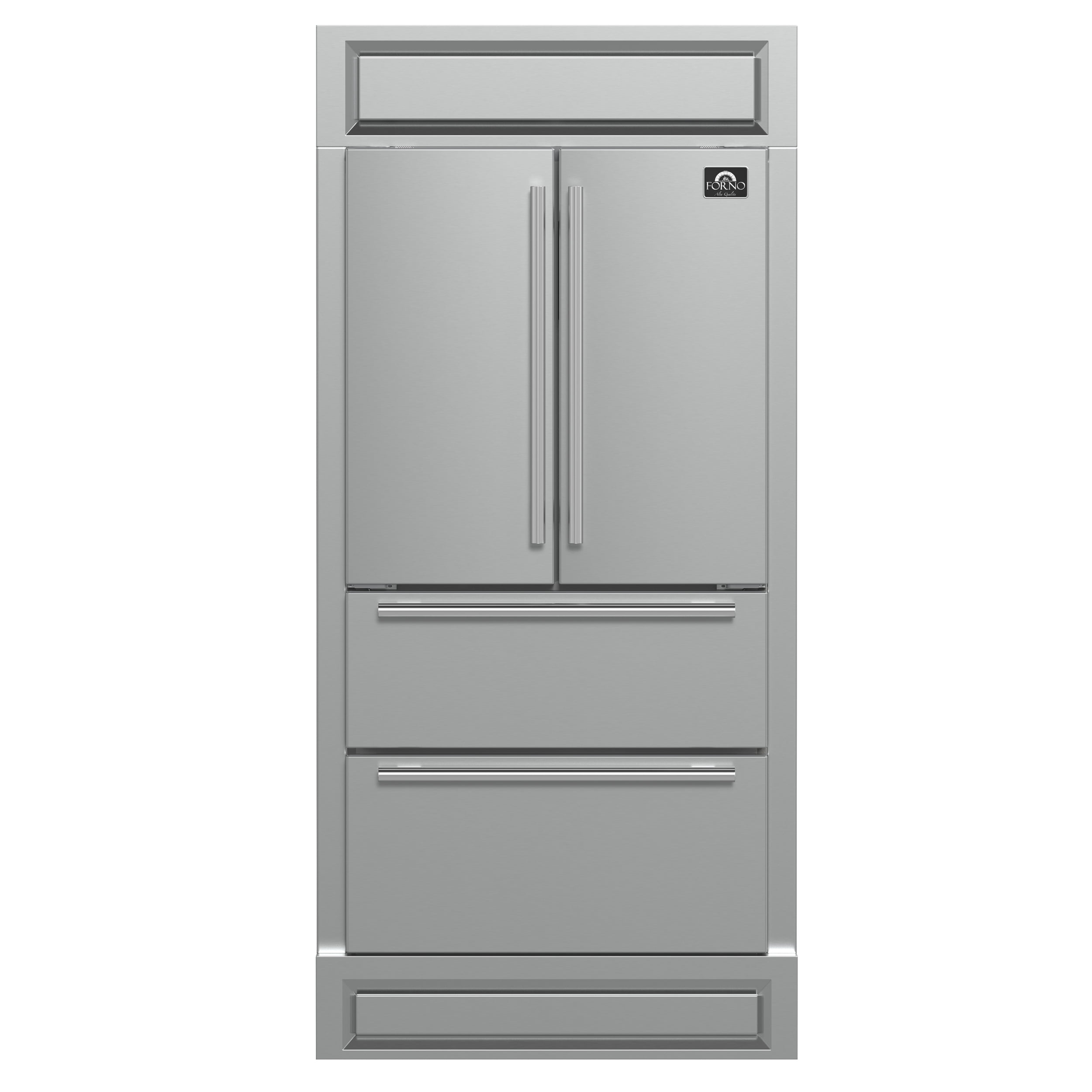 Forno Moena 40-Inch French Door Refrigerator, Stainless Steel, 19.2 cu ...