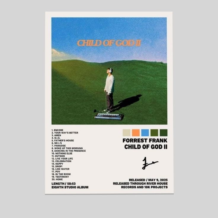 Forrest Frank Child of God II Music Album Cover Poster Size 24''x36 ...