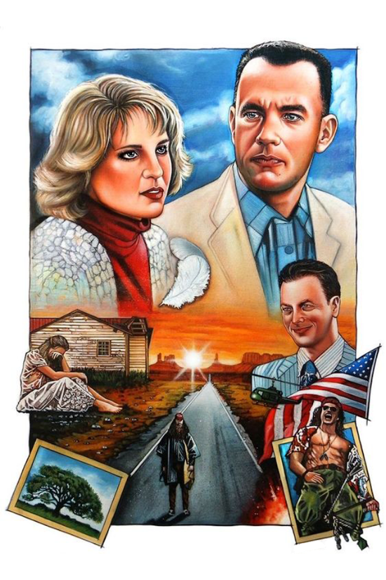 Forrest Gump 1994 Movie Poster 24x36 | Oscar-Winning Drama | Tom Hanks ...