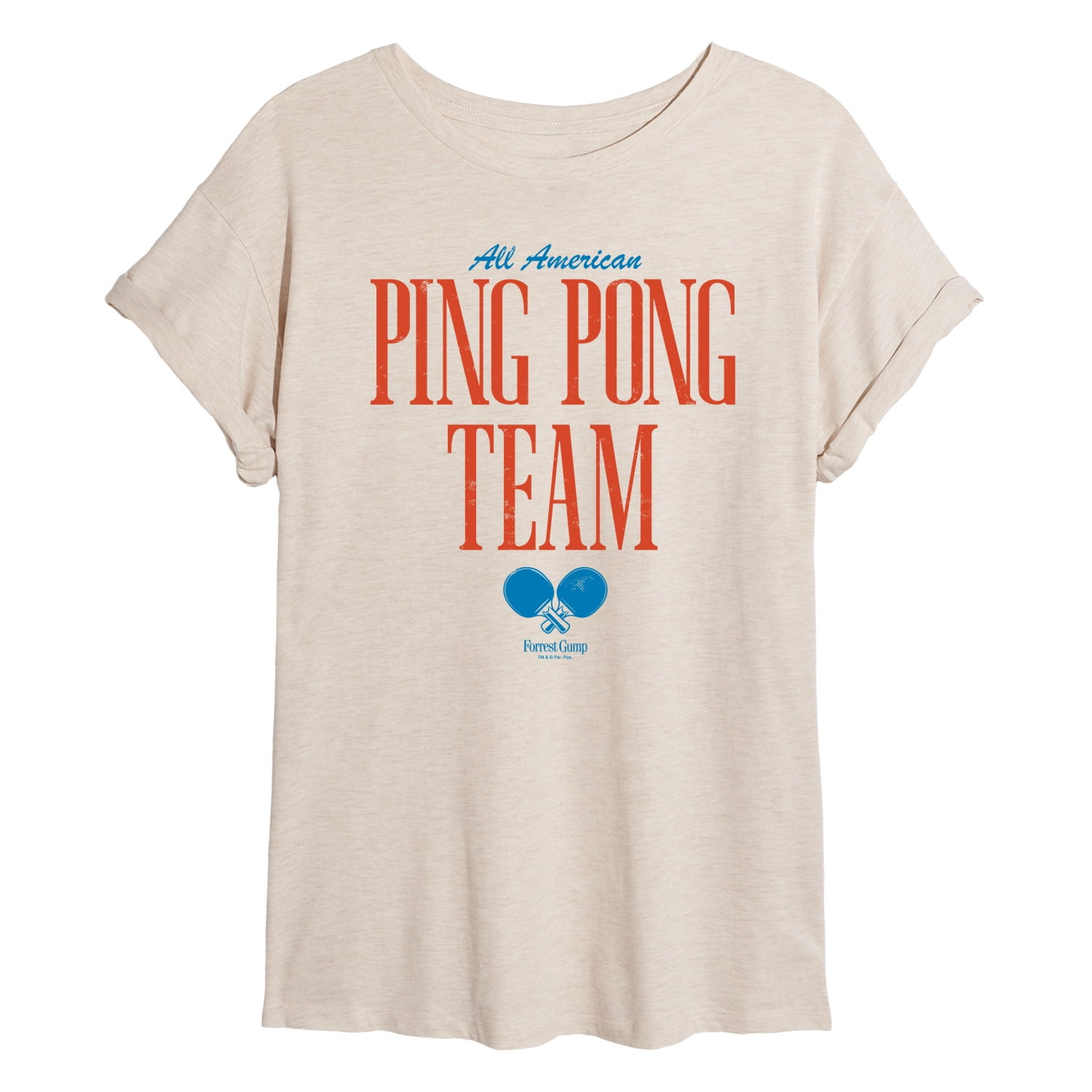 Forrest Gump - All American Ping Pong Team - Juniors Oversized Graphic ...