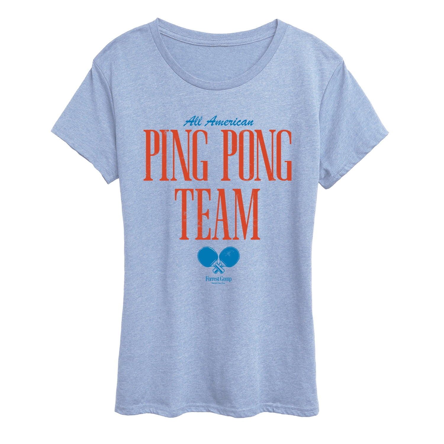 Forrest Gump - All American Ping Pong Team - Women's Short Sleeve Graphic T-Shirt - Walmart.com