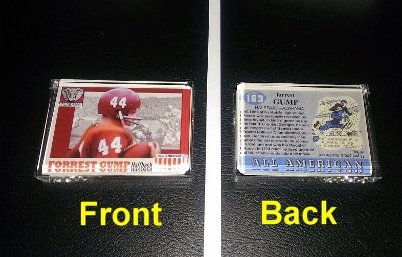 Forrest Gump Football Card prop Display Piece Paperweight - Walmart.com