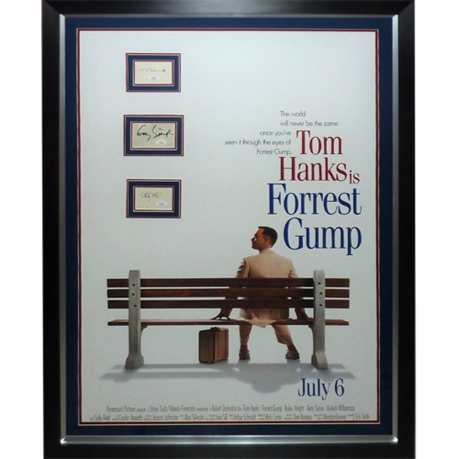 Forrest Gump Full-Size Movie Poster Deluxe Framed with 3 Cast ...