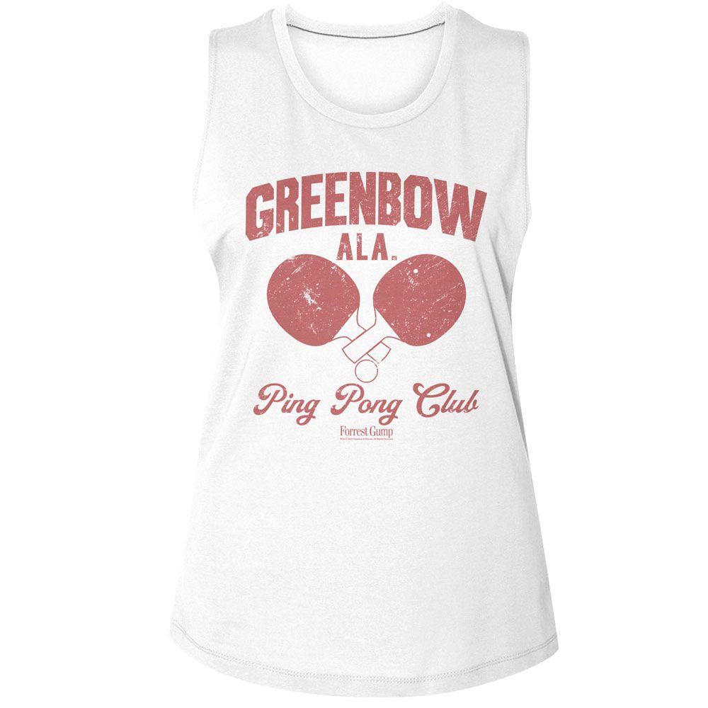Forrest Gump Greenbow Ping Pong White Women's Muscle Tank Top T-Shirt ...