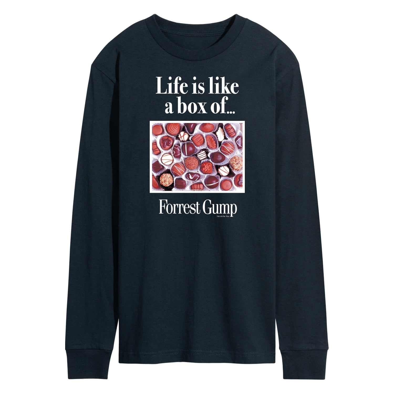 Forrest Gump - Life Is Like A Box Of Chocolates - Men's Long Sleeve T ...