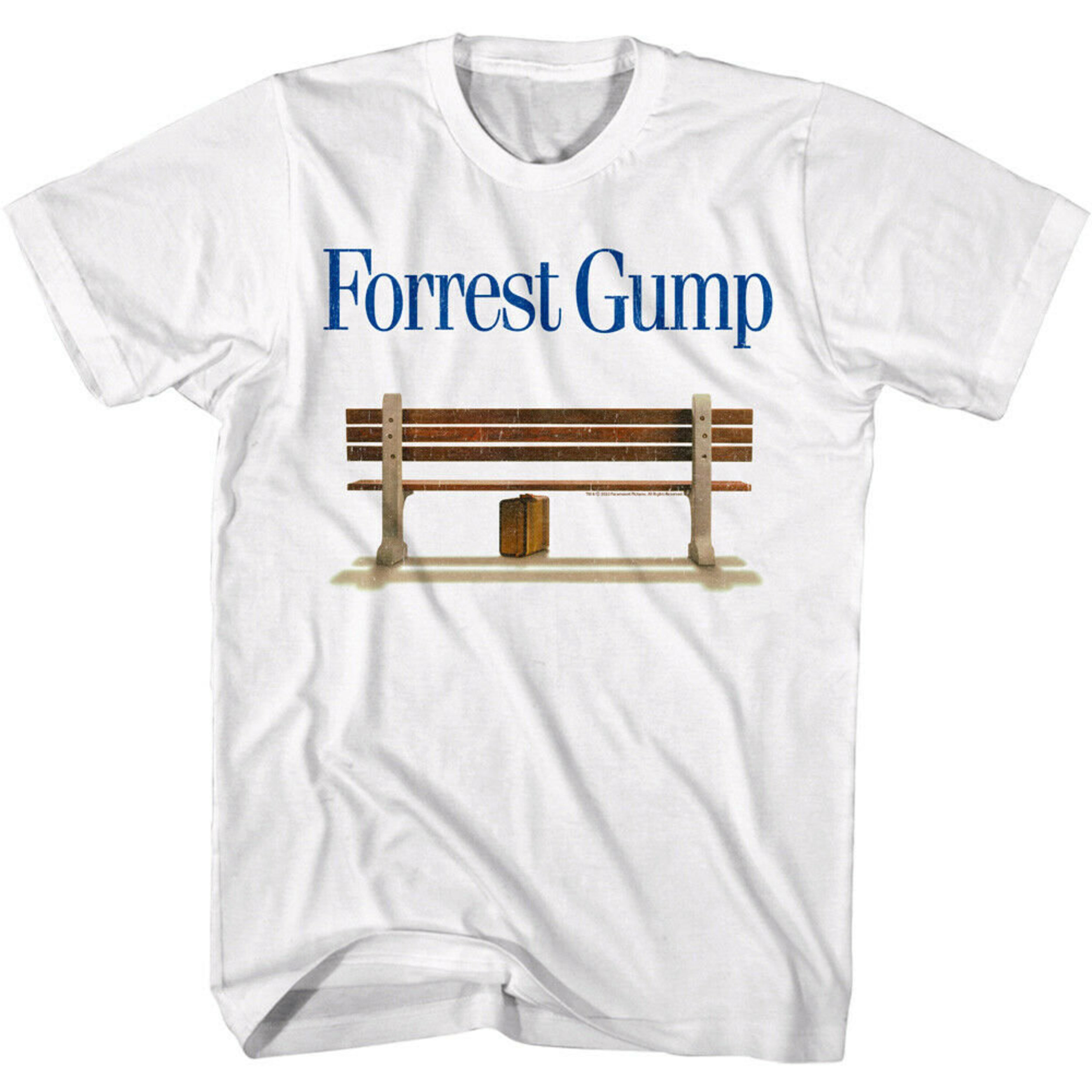 Forrest Gump Men's T-shirt Tom Hanks Bus Stop Bench Movie Poster Shirt ...