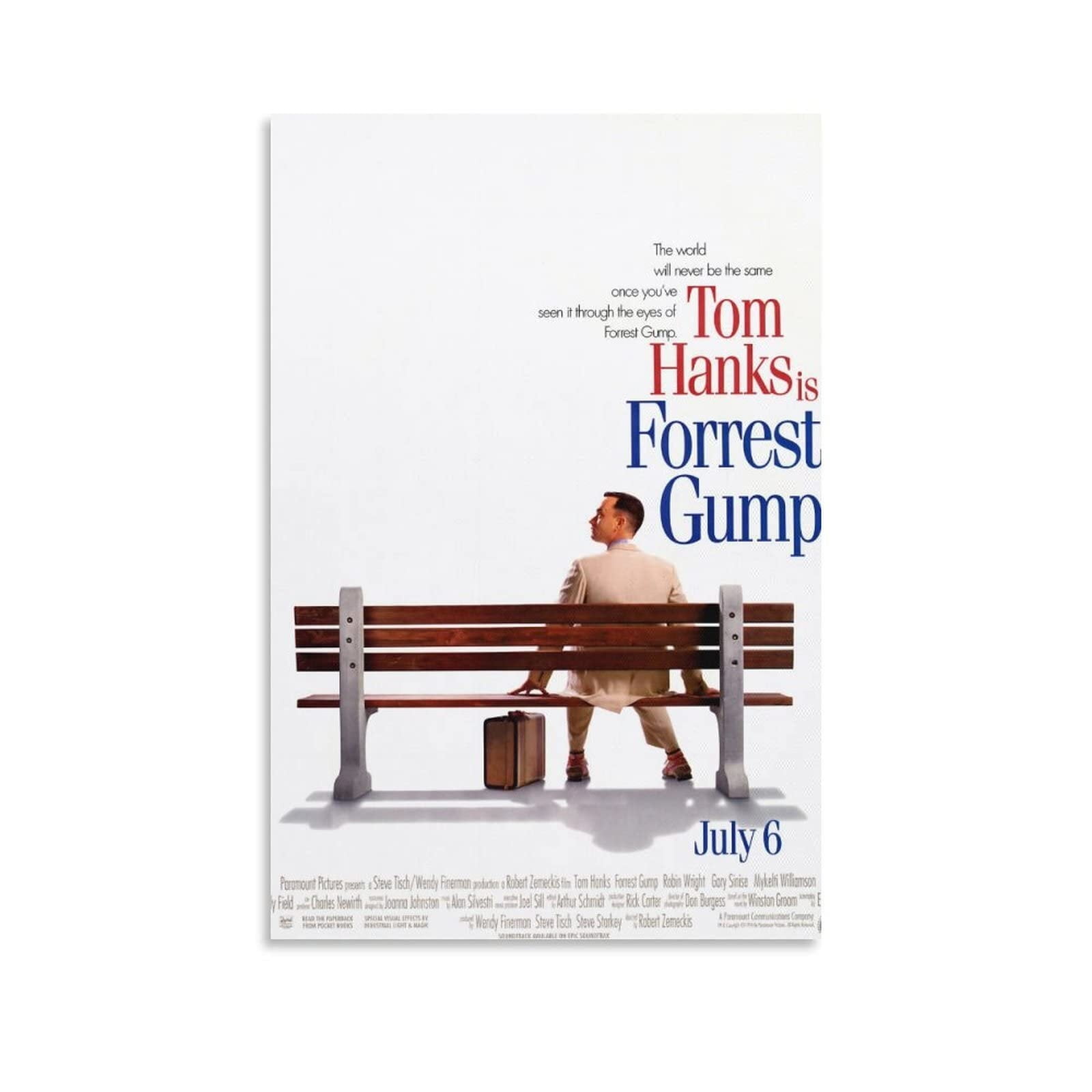 Forrest Gump Movie Poster 1 Wall Art Canvas Print Poster Home Bathroom ...