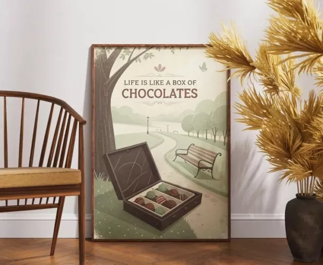 Forrest Gump Poster, Life Is Like A Box Of Chocolates Art NO FRAMED ...
