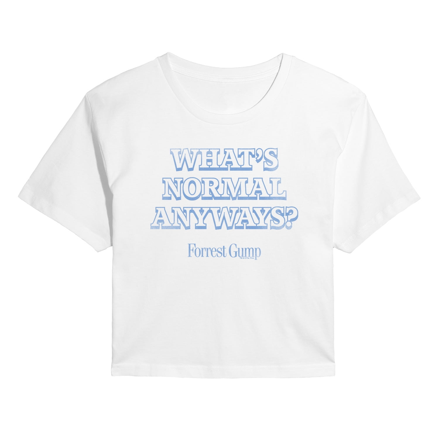 Forrest Gump - Whats Normal Anyway - Juniors Cropped Graphic T-Shirt ...