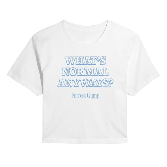 Forrest Gump - Whats Normal Anyway - Juniors Cropped Graphic T-Shirt ...