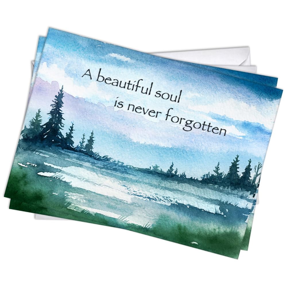 Forrest Lake Funeral Sympathy Condolence Greeting Cards | 2 Pack Set ...