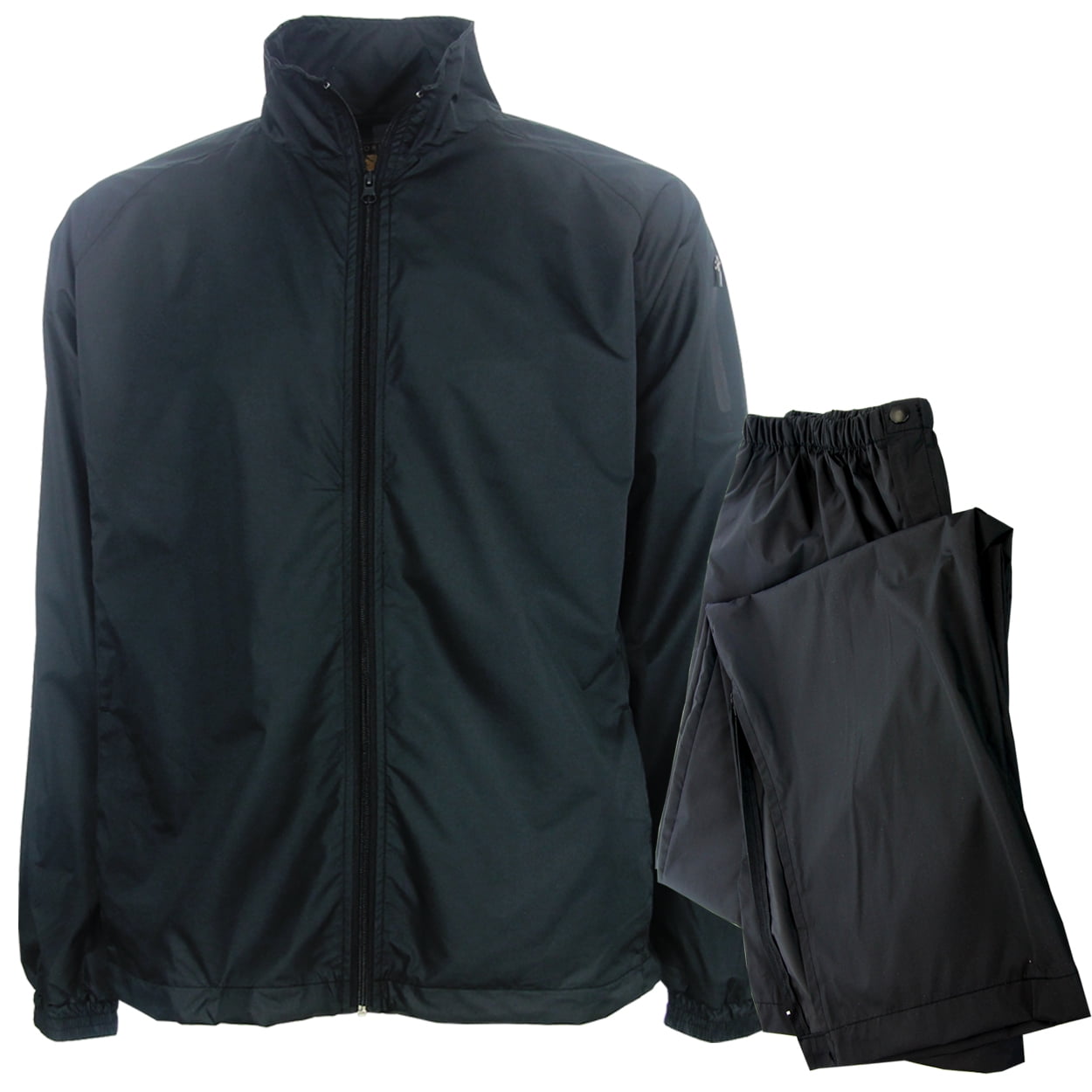 Forrester Packable Waterproof Golf Rain Suit, 2X-Large Black Jacket ...